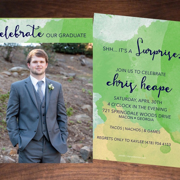 Surprise College Graduation Party Invitation - Etsy