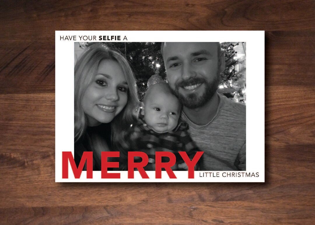 Have Your SELFIE A Merry Little Christmas Card - Etsy