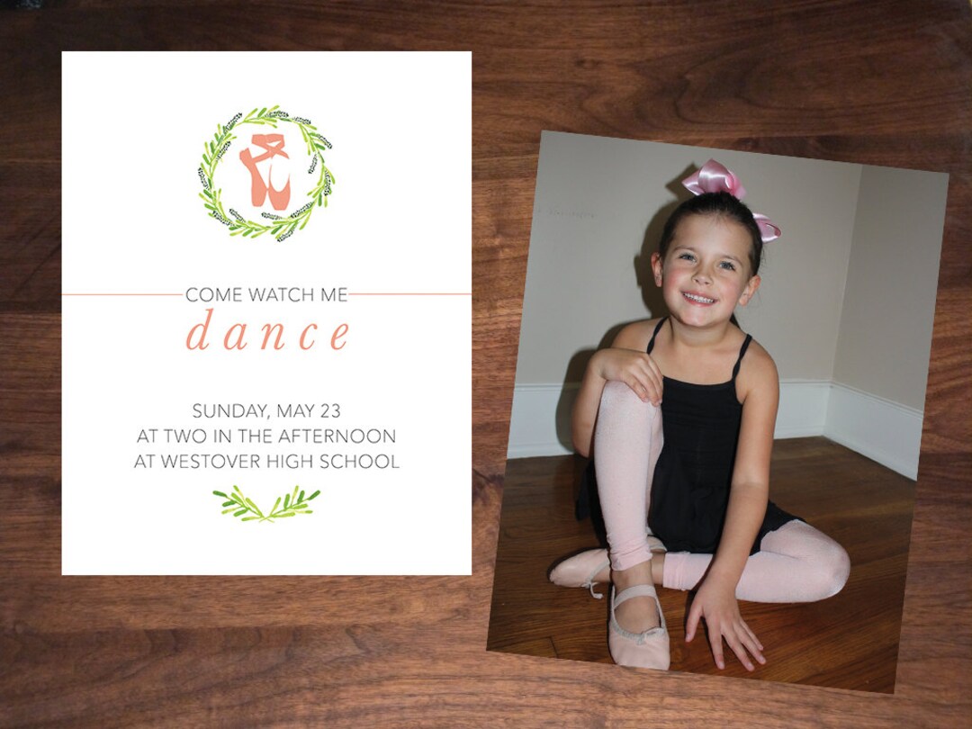 Ballet Recital Invitation, Large Photo - Etsy