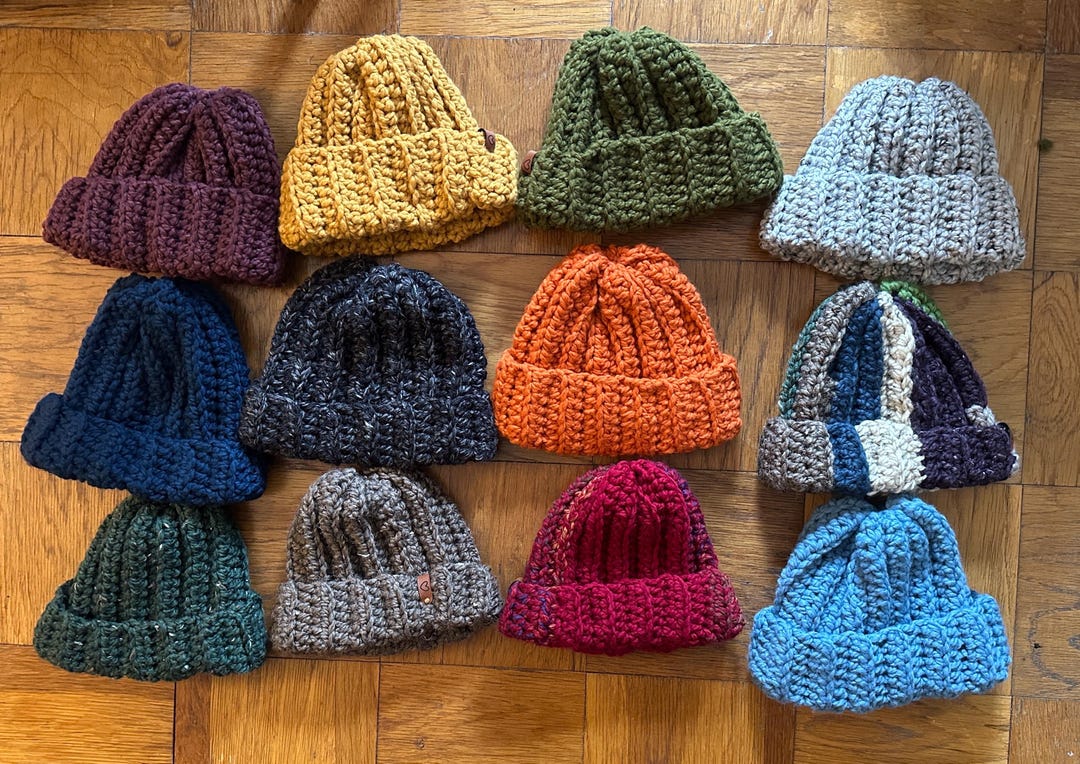 CUSTOM Handmade Crocheted Warm Winter Hat Your Choice of Color or ...