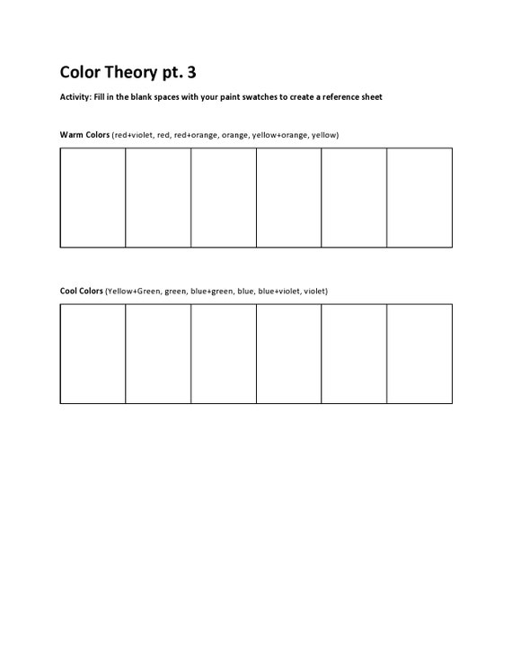 Color Theory: Warm Cool beginner - Etsy