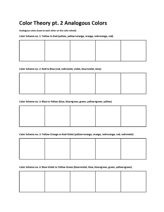 Color Theory: Analogous Colors beginner | Etsy