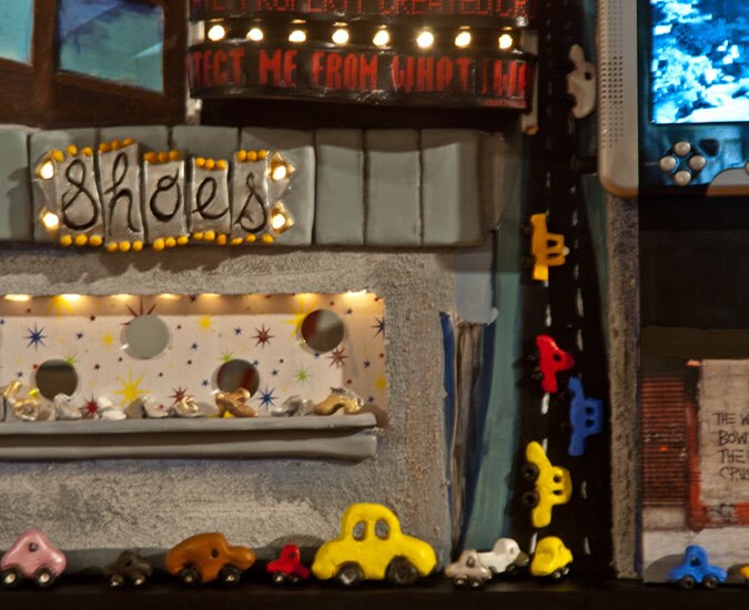 Warhol Basquiat Mixed Media Cityscape Art Print - Etsy