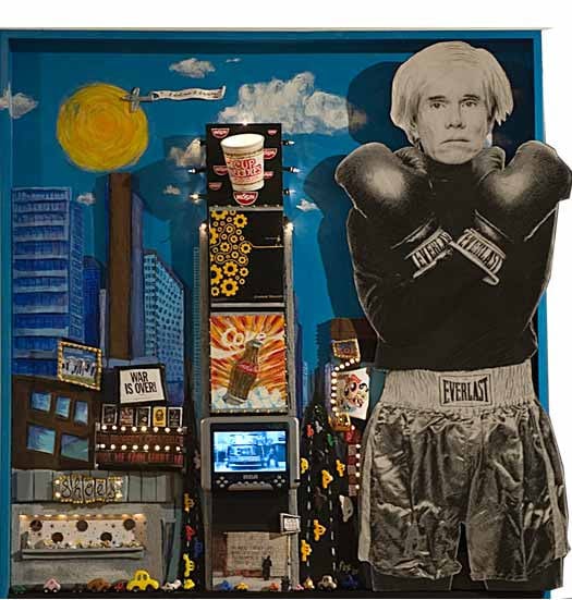 Warhol Basquiat Mixed Media Cityscape Art Print - Etsy