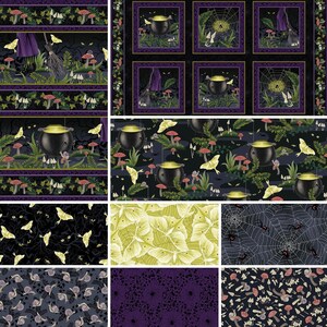 Border Stripe - Hallowed Forest Collection - 7719-55 - Charcoal - Grace ...