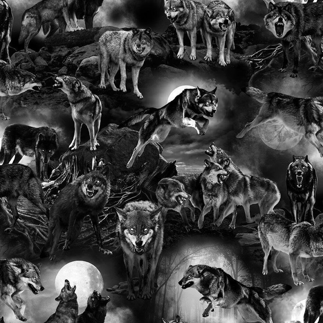 Demon Wolves WICKED-CD2764- Death Bringer - Timeless Treasures Fabrics ...