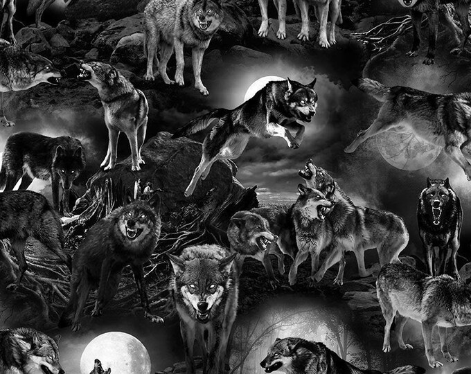 Demon Wolves WICKED-CD2764- Death Bringer - Timeless Treasures Fabrics ...