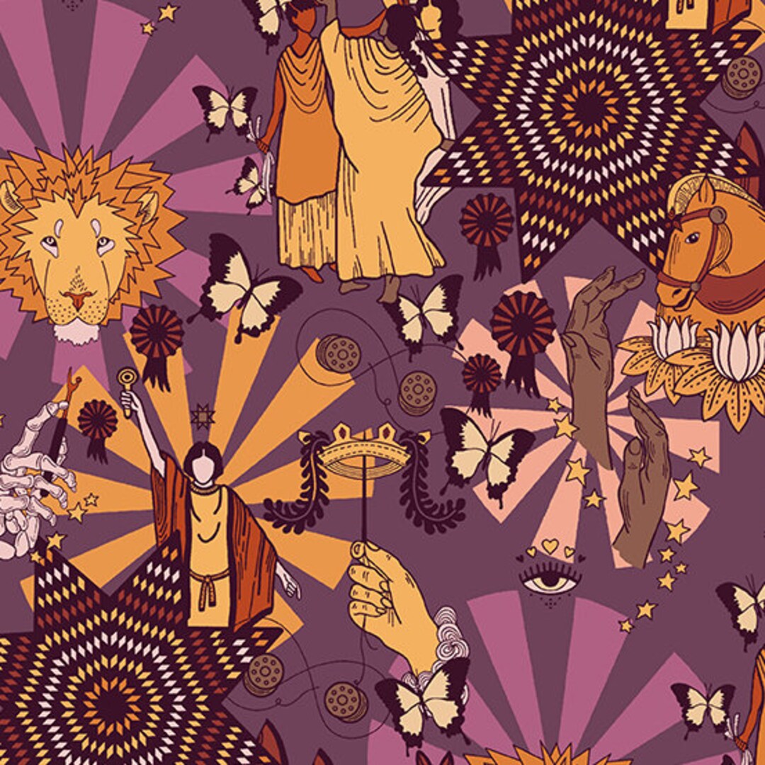 Oracle Border Print Royal A 231 P Oracle Collection by - Etsy