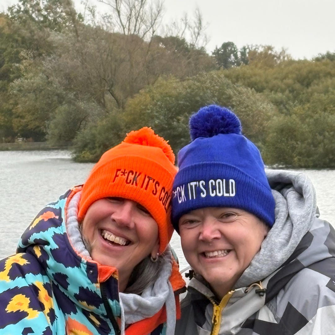 F*ck It's Cold - Bright Blue Thermal Bobble Hat. Wild Swimmer, Cold ...