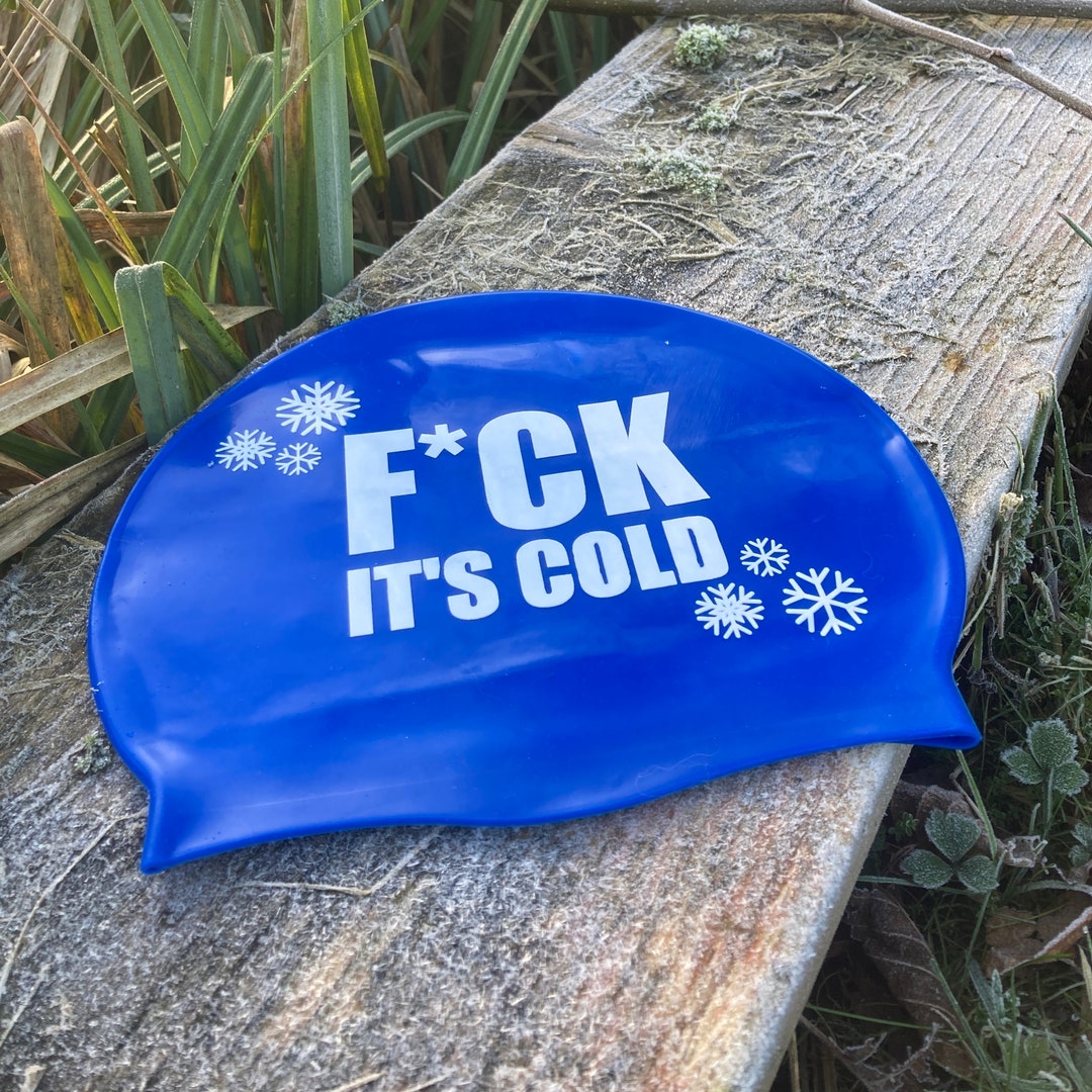 Bright Blue Silicone Swimming Hat: Funny, Amusing Wild Swimming ...