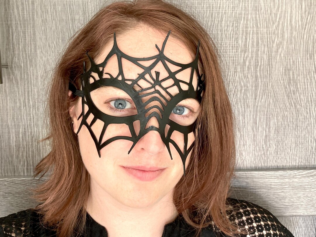 Chaotic, Tattered Spider Web Inspired Flexible 3D Printed Masquerade ...