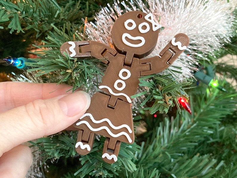 Articulated Gingerbread Person / Woman Customizable With - Etsy