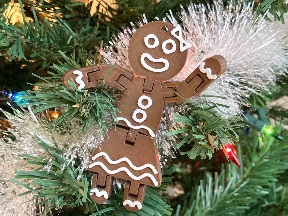 Articulated Gingerbread Person / Woman Customizable With - Etsy