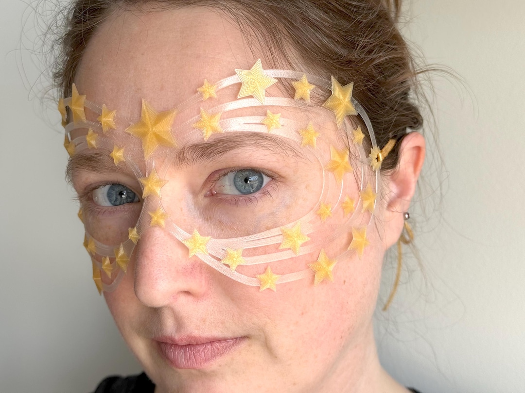 3D Print Stars Masquerade Mask: Flexible TPU, Cosplay Costume - Etsy