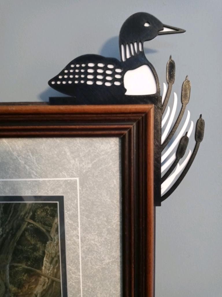 Loon and Reeds / Cattails Door Corner / Picture Frame / Window Corner ...