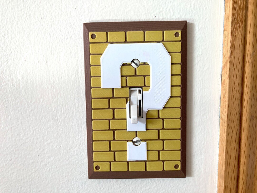 Question Mark Brick Block Single Switch Light Switch Cover Plate - 3D ...