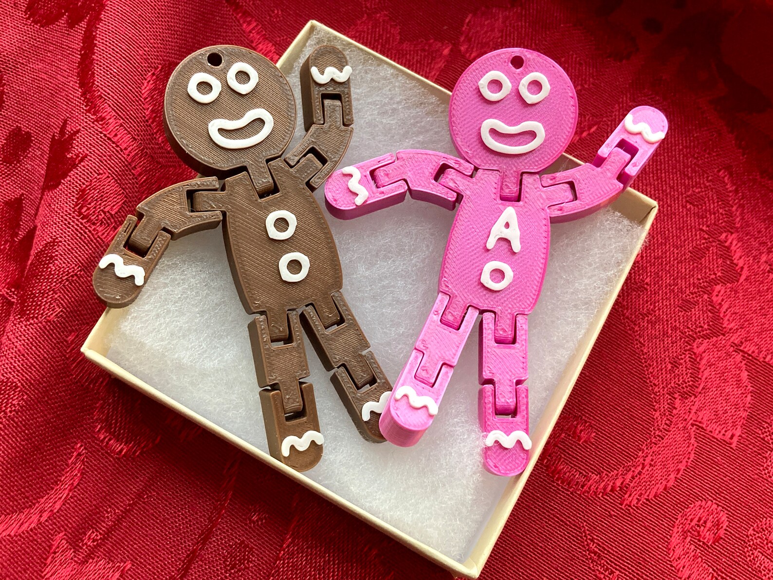 Articulated Gingerbread Person / Man Customizable With Letter - Etsy