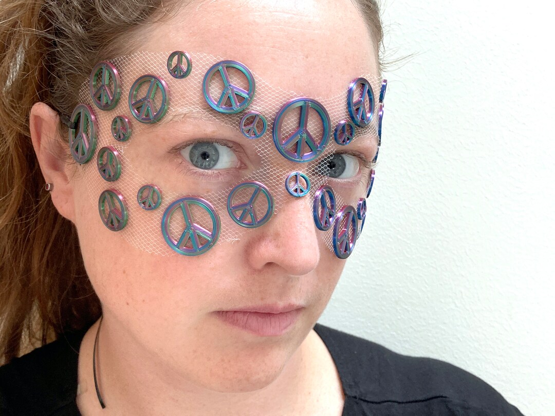 Peace Sign Flexible Masquerade Masks 3D Print - Etsy