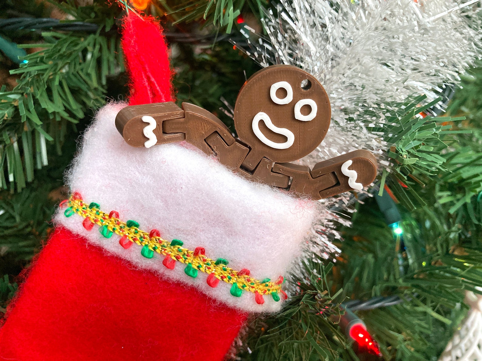 Articulated Gingerbread Person / Man Customizable With Letter - Etsy