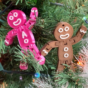 Articulated Gingerbread Person / Man Customizable With Letter Christmas ...