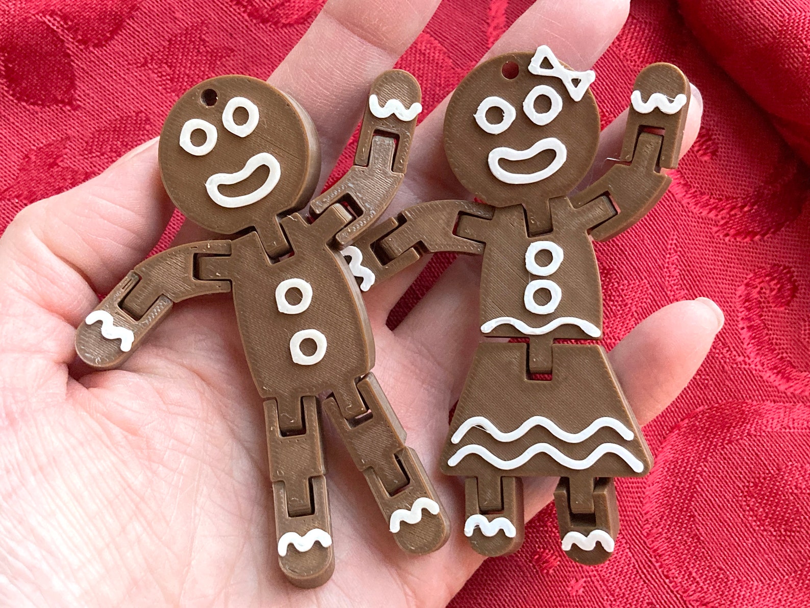 Articulated Gingerbread Person / Woman Customizable With - Etsy