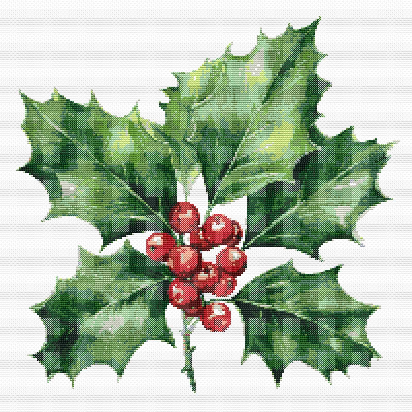 Holly Berries Cross Stitch Pattern - Etsy