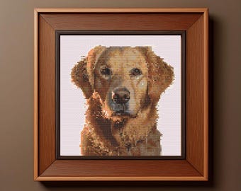 Golden Retriever Cross Stitch Pattern - PDF Pattern Download - Easy ...