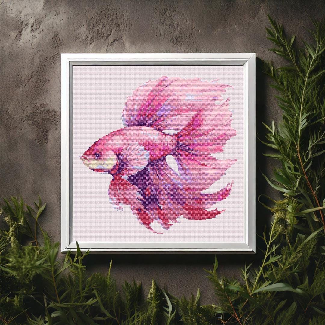 Betta Fish Cross Stitch Pattern - Etsy