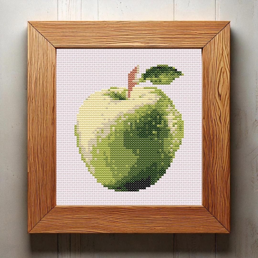 Granny Smith Apple Cross Stitch Pattern - Etsy