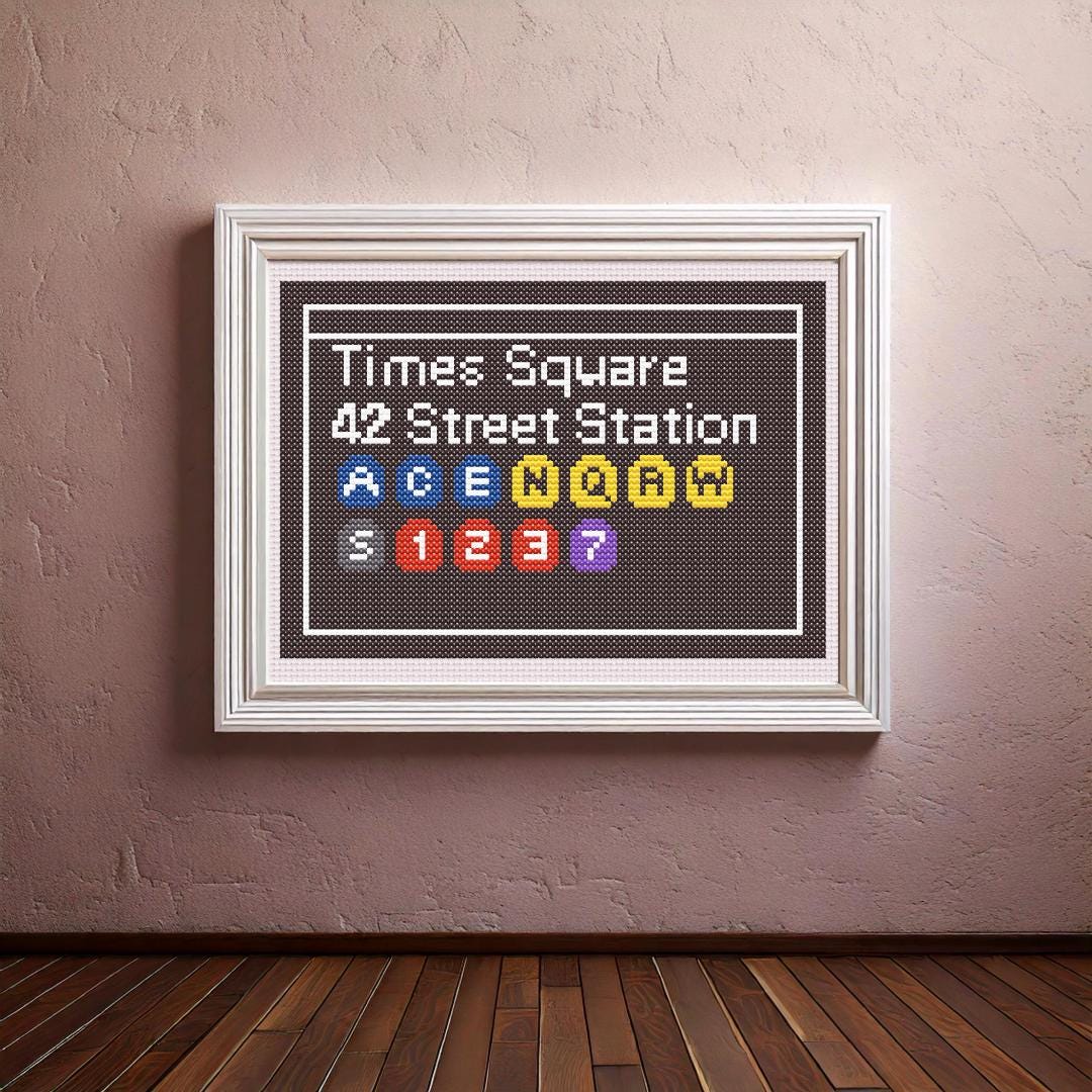 Times Square Subway Cross Stitch Pattern - Etsy