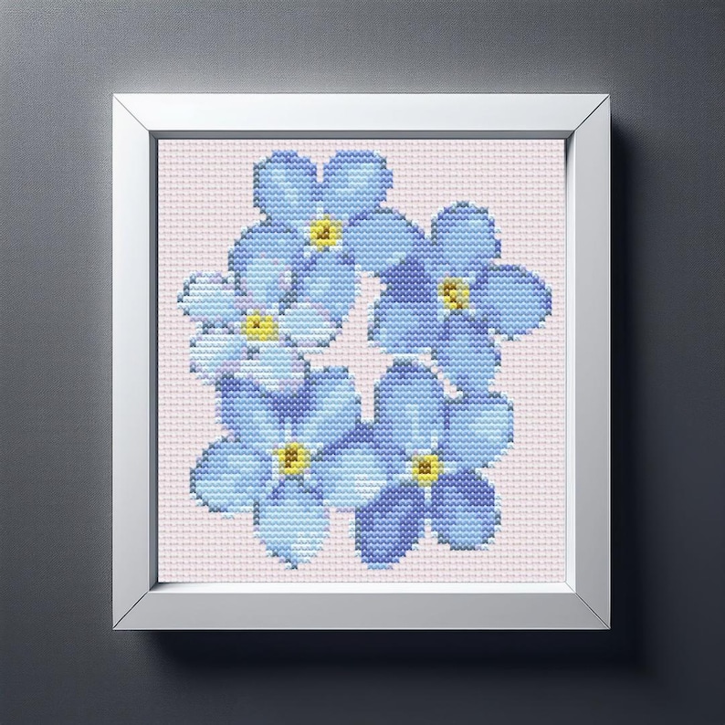 Forget-me-not Cross Stitch Pattern - Etsy