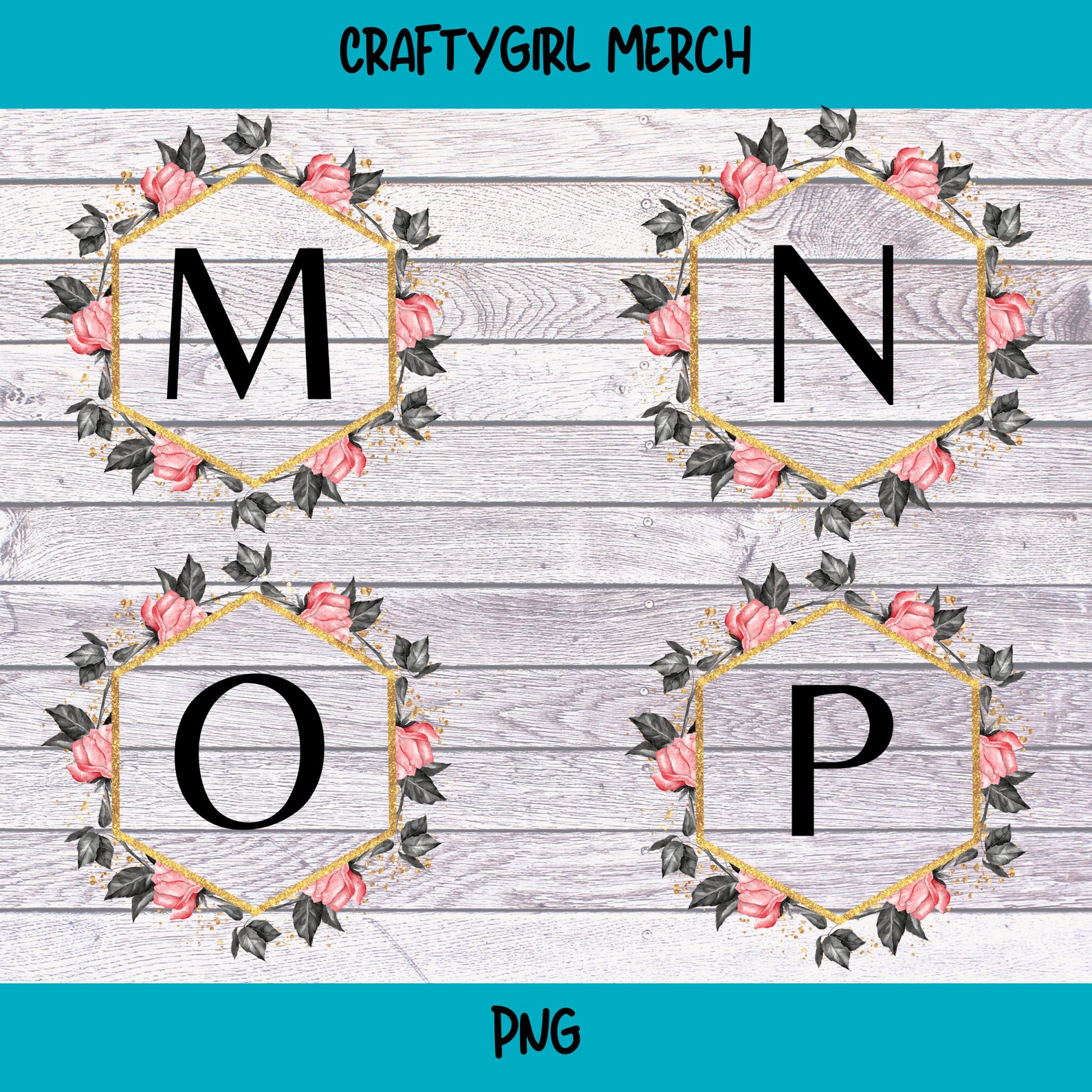 Sublimation Designs, PNG Files, PNG Designs, Floral Alphabet, Floral ...