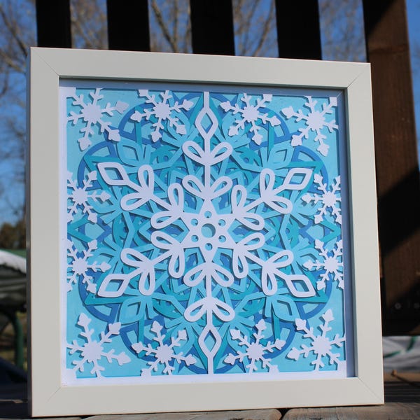 Snowflake Shadow Box - Etsy