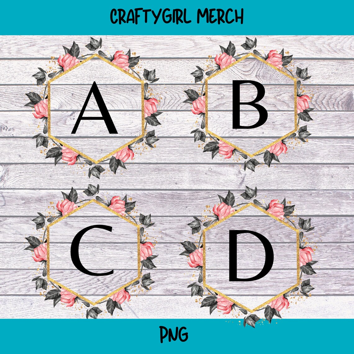 Sublimation Designs, PNG Files, PNG Designs, Floral Alphabet, Floral ...