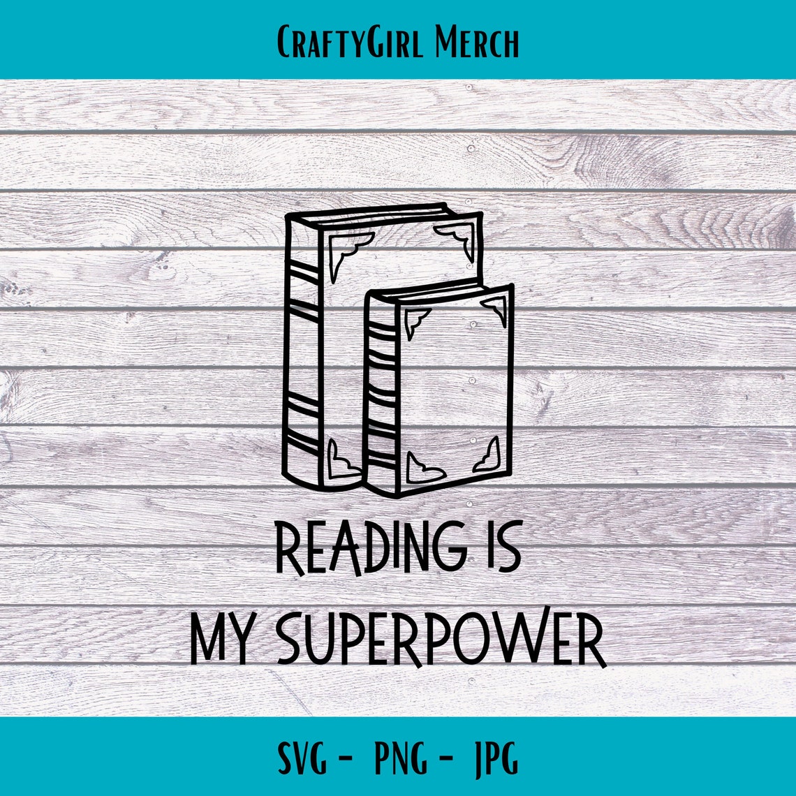 Reading is My Superpower SVG, Reading SVG for Kids, Reading Clipart ...