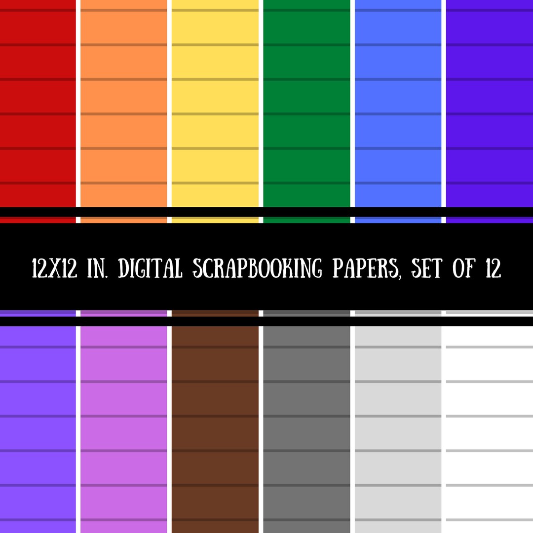 Digital Scrapbook Paper, Scrapbook Paper 12x12, Printable Scrapbook ...