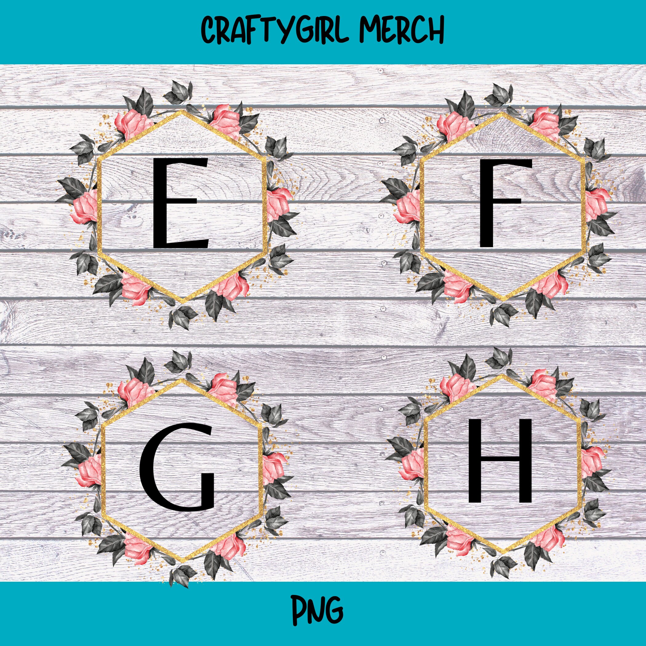 Sublimation Designs, PNG Files, PNG Designs, Floral Alphabet, Floral ...