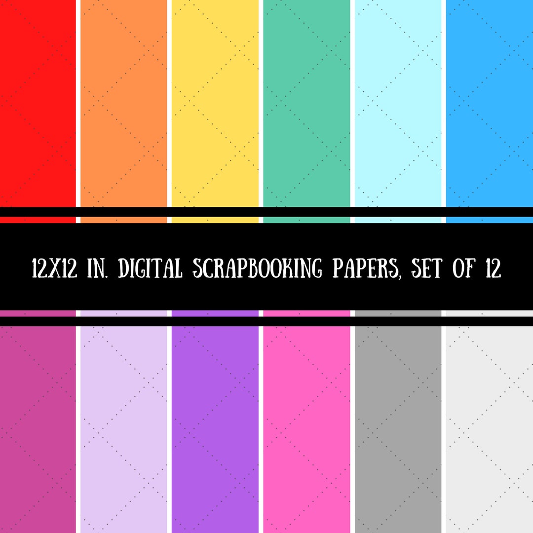 Digital Scrapbook Paper, Scrapbook Paper 12x12, Printable Scrapbook ...