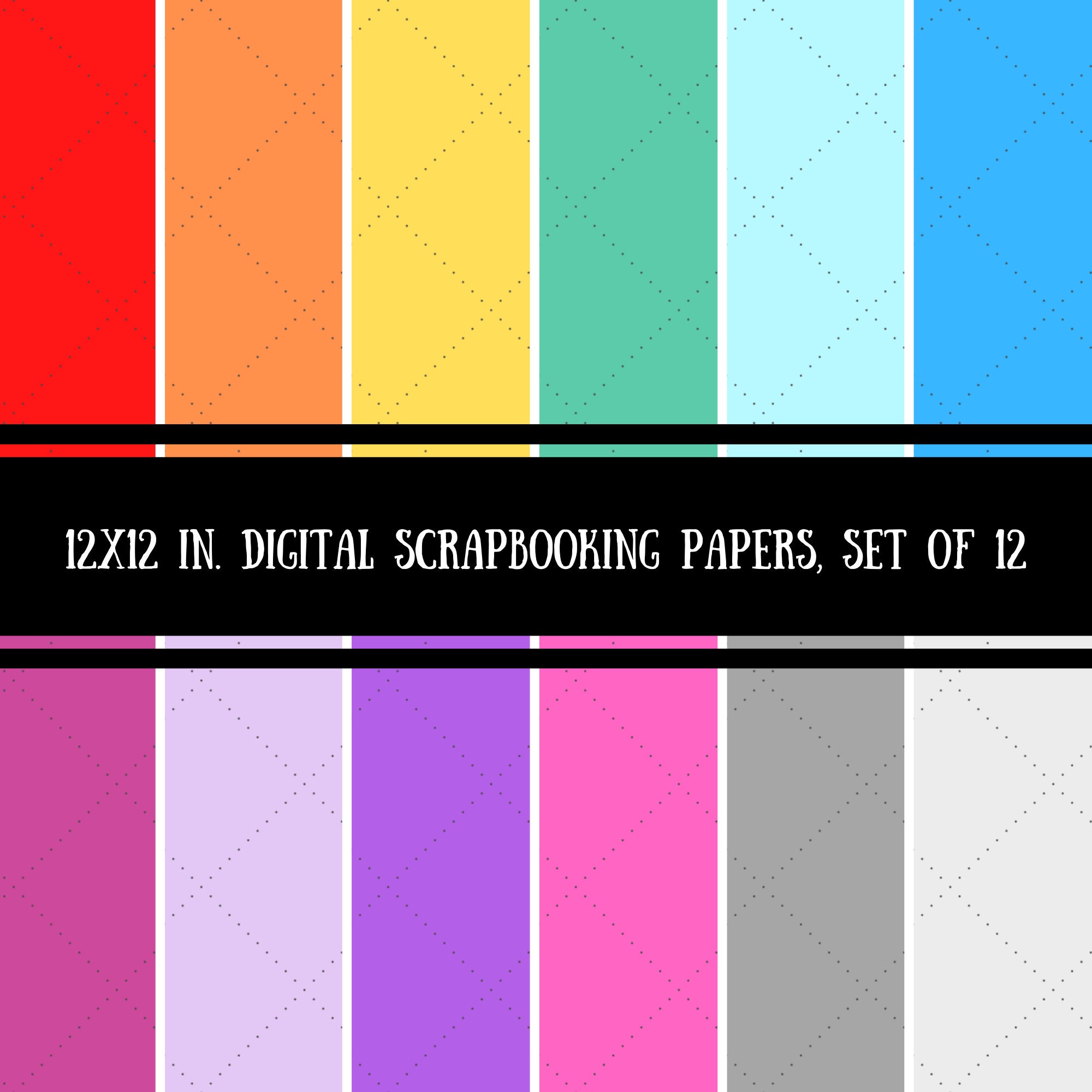 Digital Scrapbook Paper, Scrapbook Paper 12x12, Printable Scrapbook ...