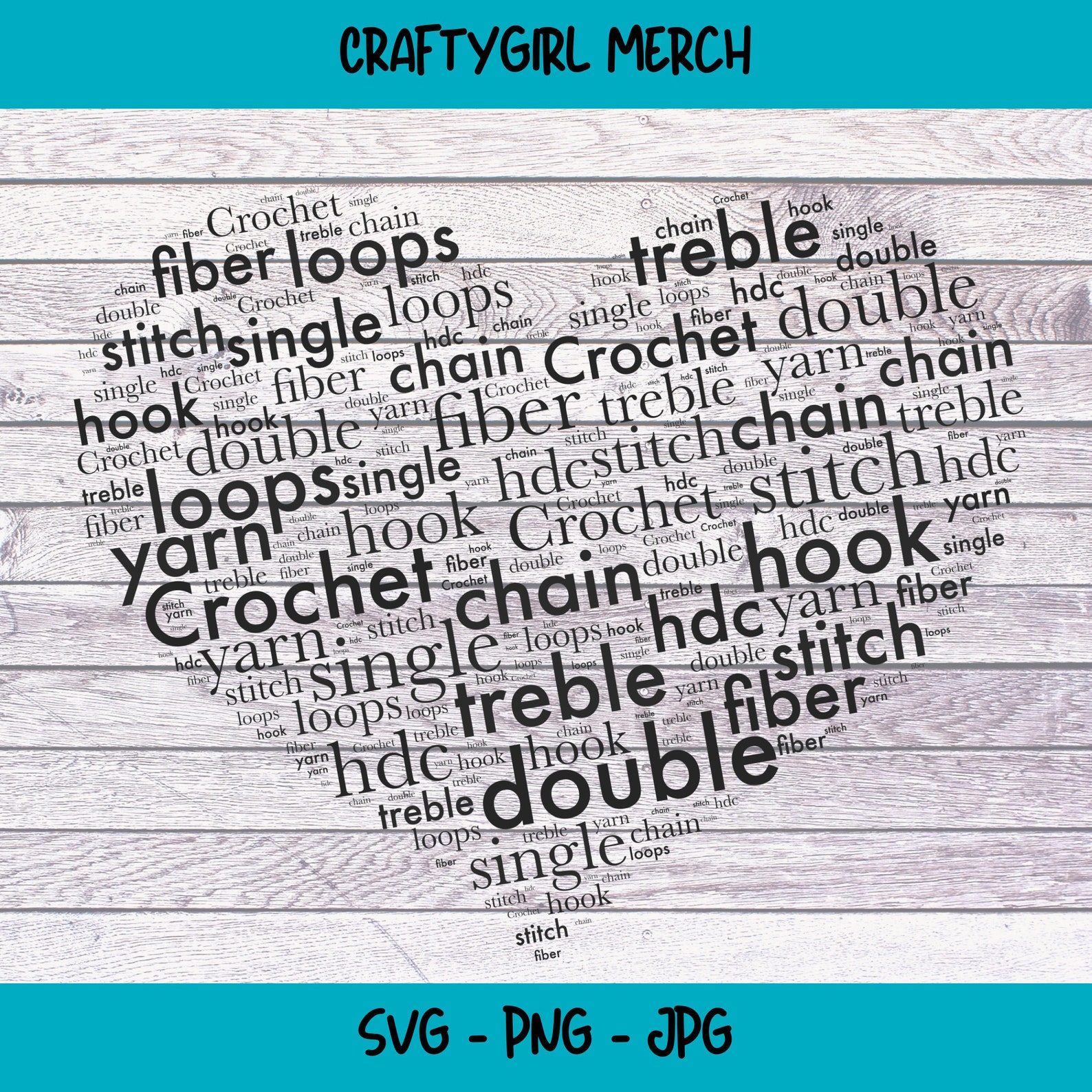 Wordart SVG, Crochet Svg, Crafting Svg, Crochet Clip Art, Word Cloud ...