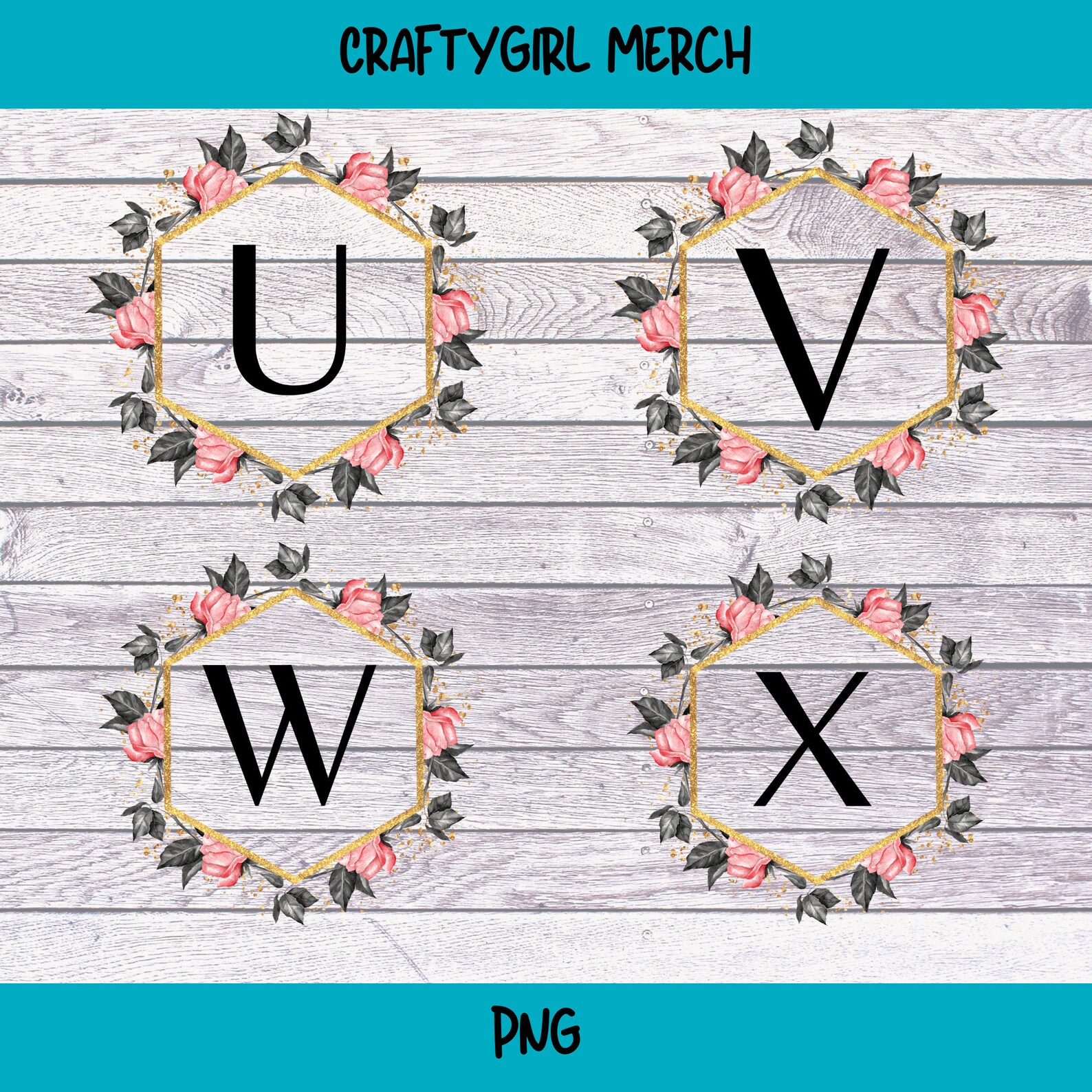 Sublimation Designs, PNG Files, PNG Designs, Floral Alphabet, Floral ...