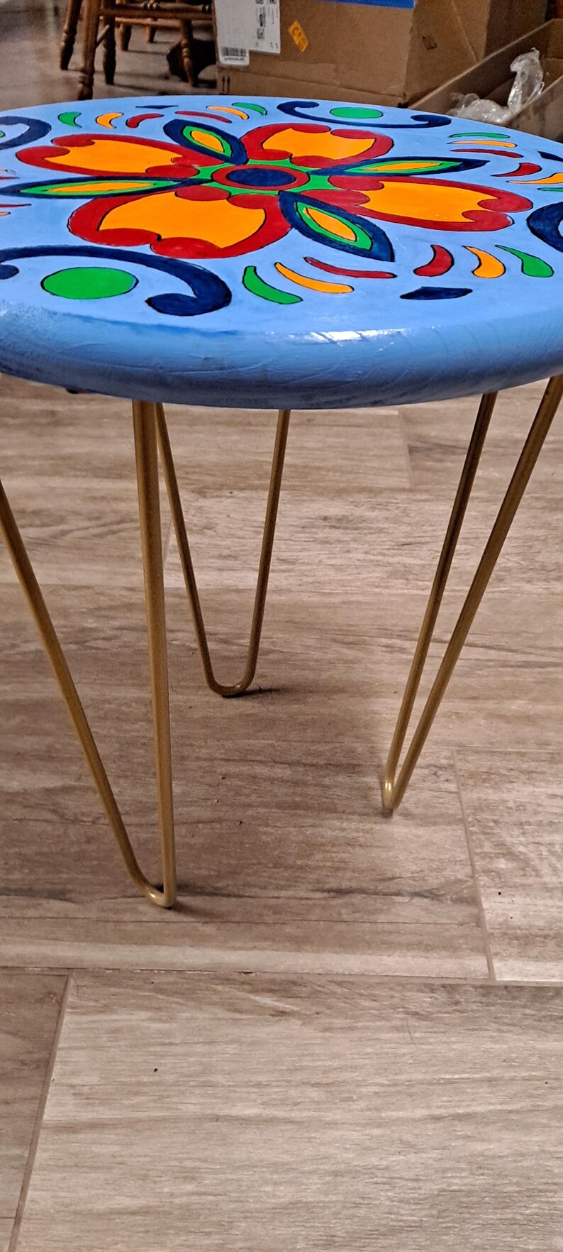 One of a Kind, Hand Painted Table - Etsy