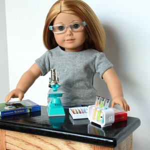 American Girl Doll Furniture School Science Lab Table With Black Top ...