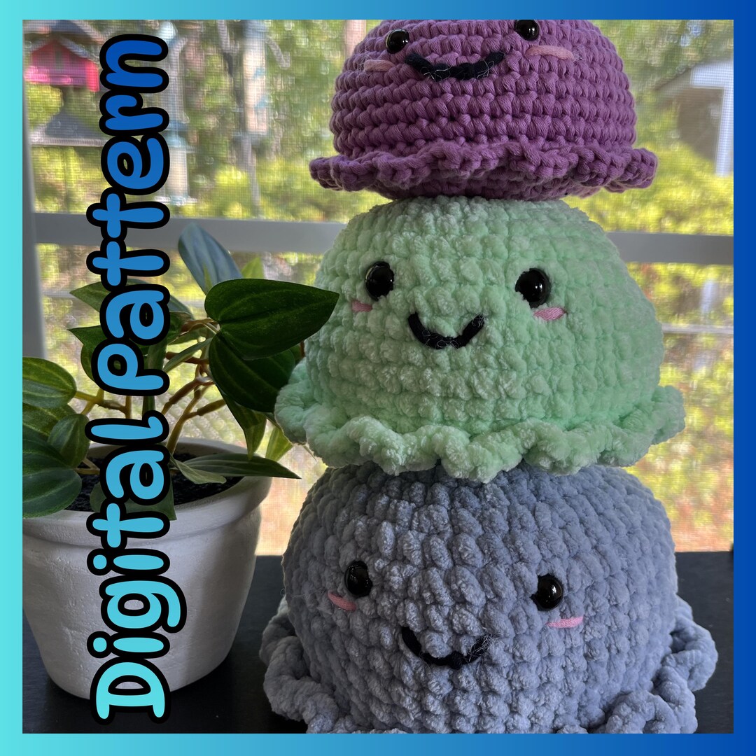 No Sew Slime Häkelanleitung, Gumdrop Crochet Toy, Easy Beginner ...