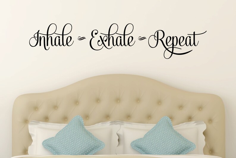 Inhale Exhale Repeat Decal Yoga Studio Decor Gym Wall - Etsy