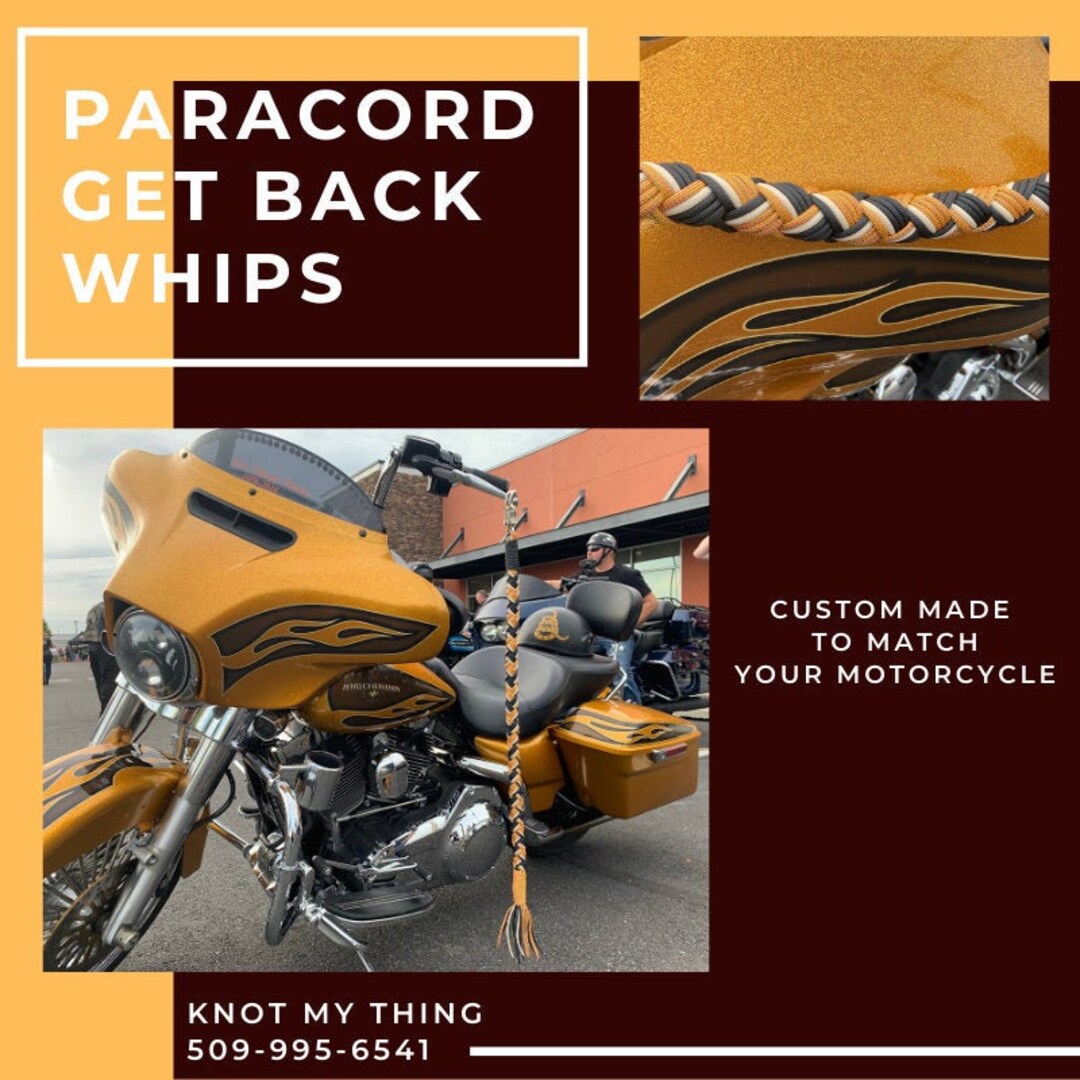 Motorcycle Get Back Whips - Etsy