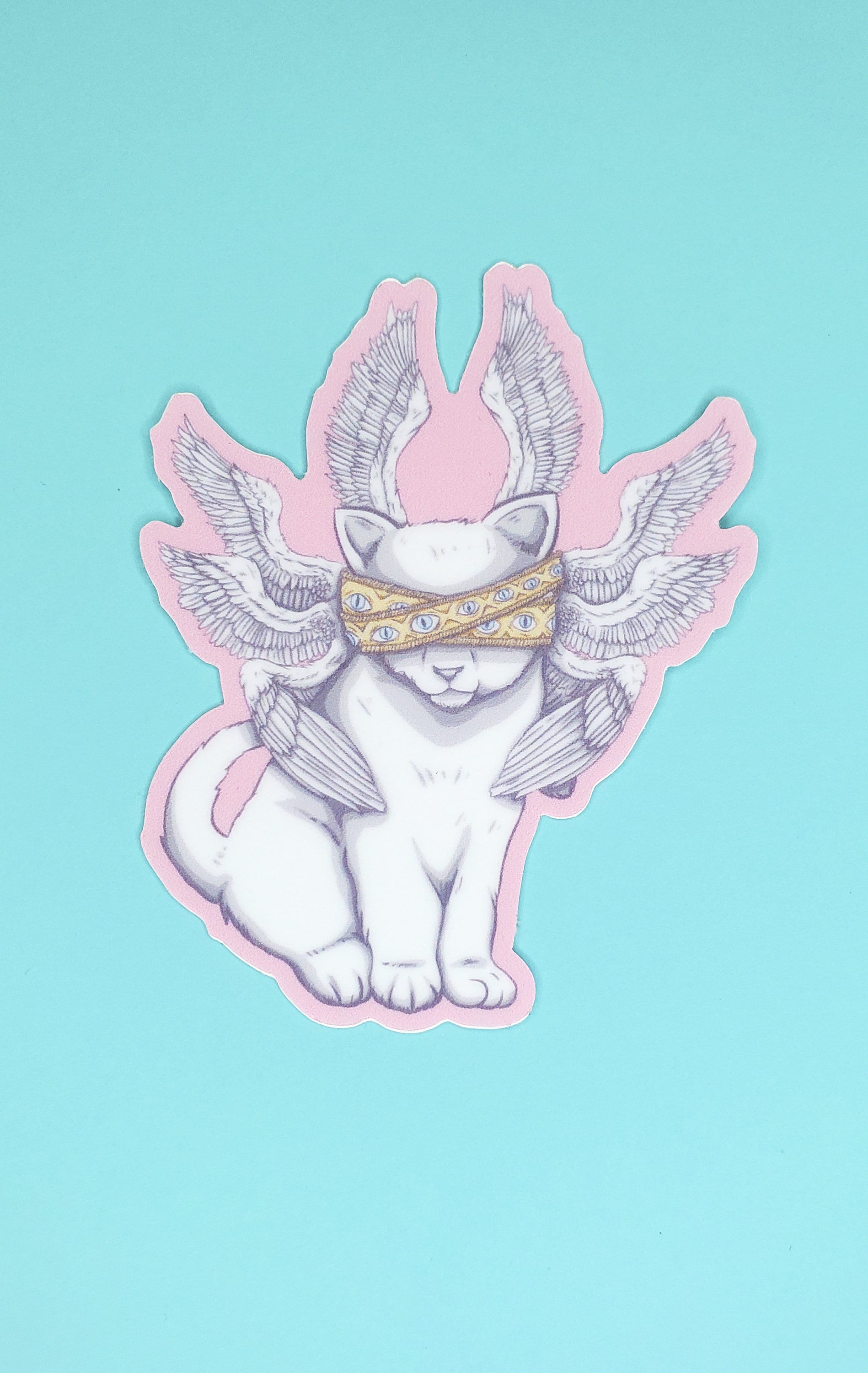 Biblically Accurate Angel Cat Sticker Purraphim - Etsy