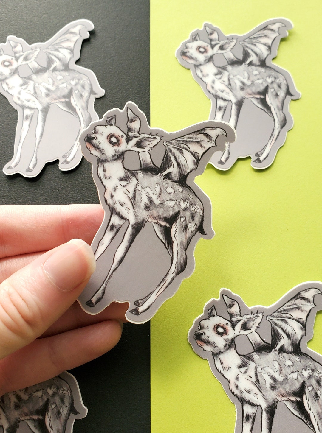 Creature of Darkness Sticker - Bat Deer Hybrid - Etsy