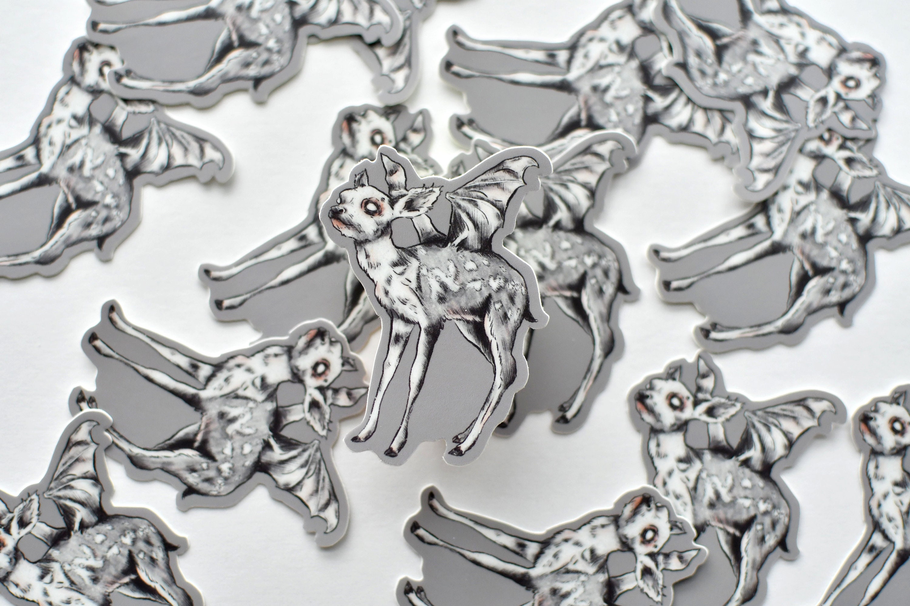 Creature of Darkness Sticker - Bat Deer Hybrid - Etsy