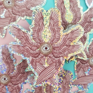 Biblically Accurate Angel Seraphim, Holographic Glitter Sticker - Etsy